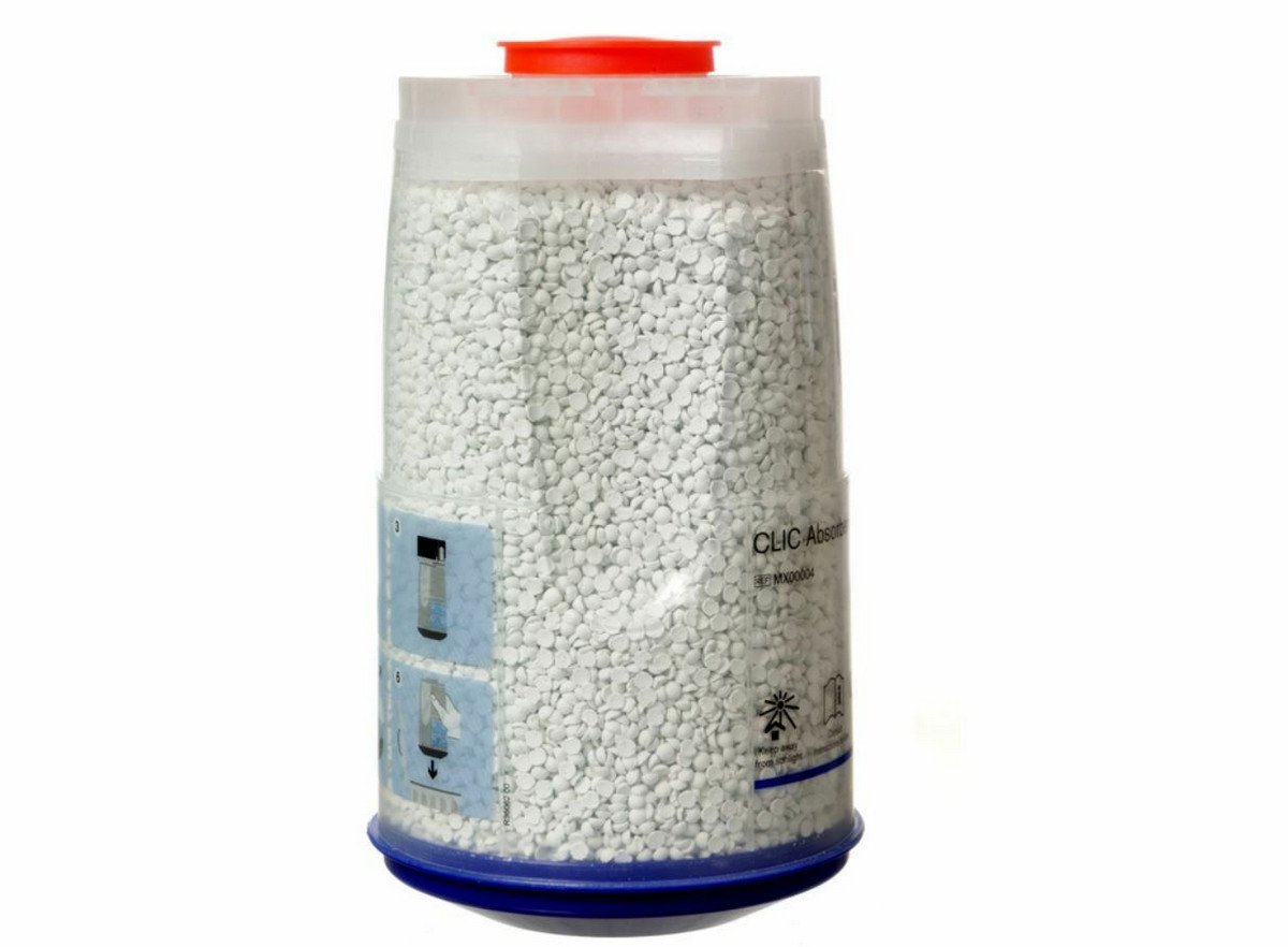 CO2 absorber CLIC 800+, disposable absorber, 1.2 L, with RFI | Icepharma