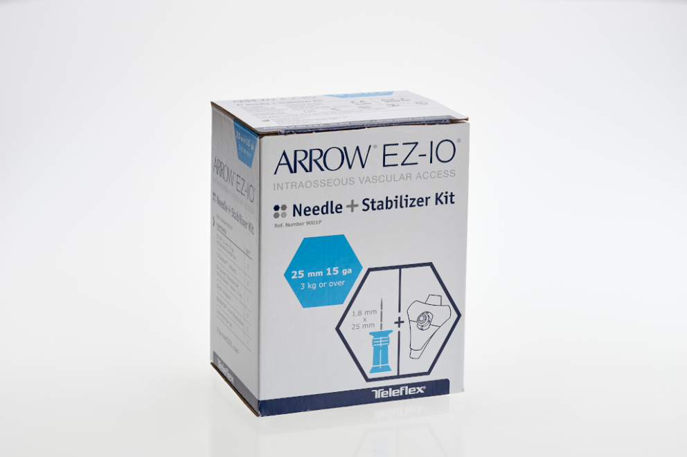 Arrow EZ-IO beinmergsnál + stabilizer 25mm blá | Icepharma