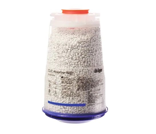 CO2 absorber CLIC 800+, disposable absorber, 1.2 L, with RFI | Icepharma